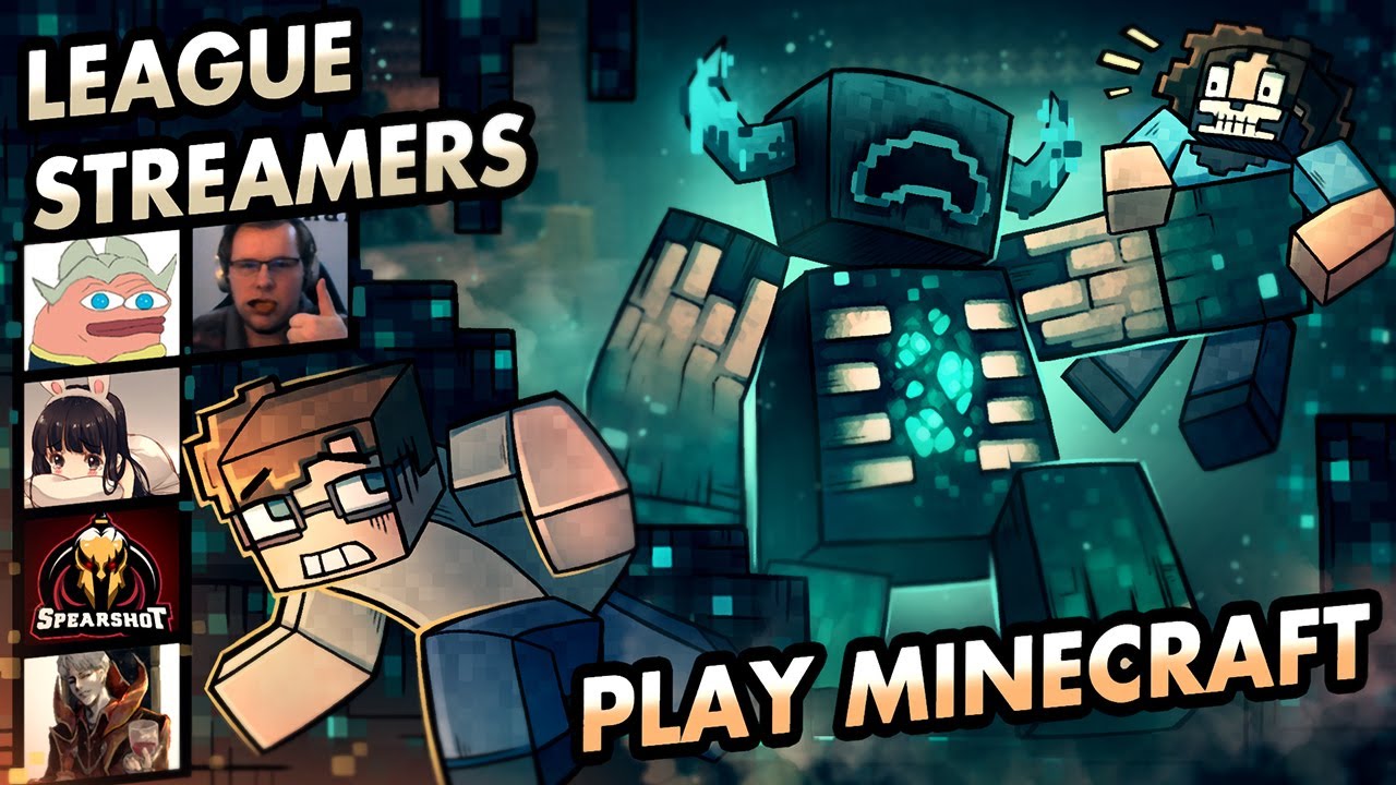 LEAGUE STREAMERS PLAY MINECRAFT - YouTube