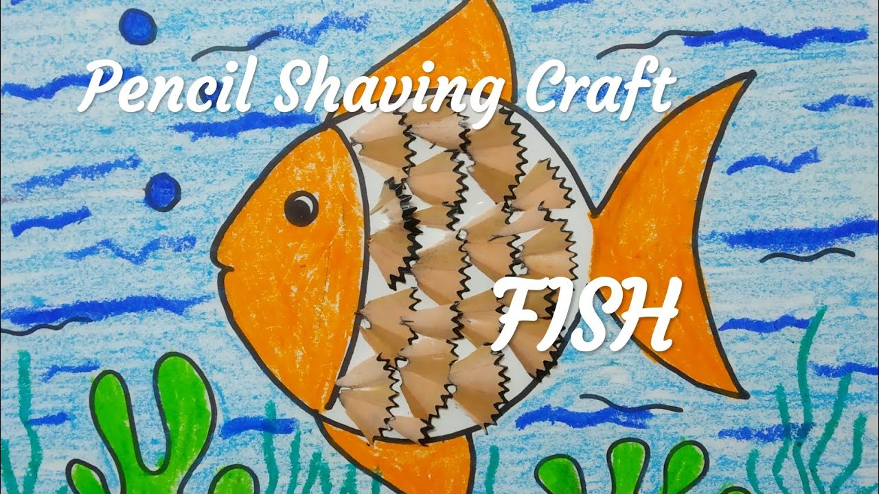 Pencil Shaving Art Fish