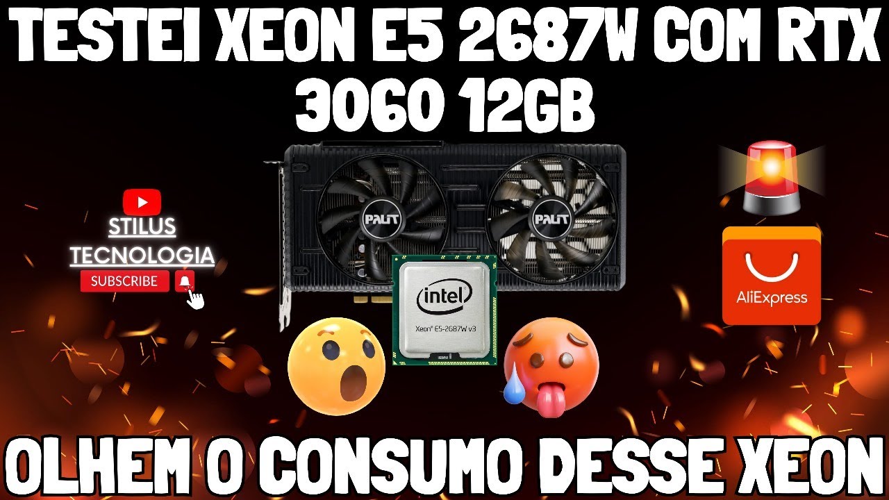 TESTEI Xeon E5 2687W Com Rtx 3060 12Gb!!! Olhem o Consumo Desse XEON ...