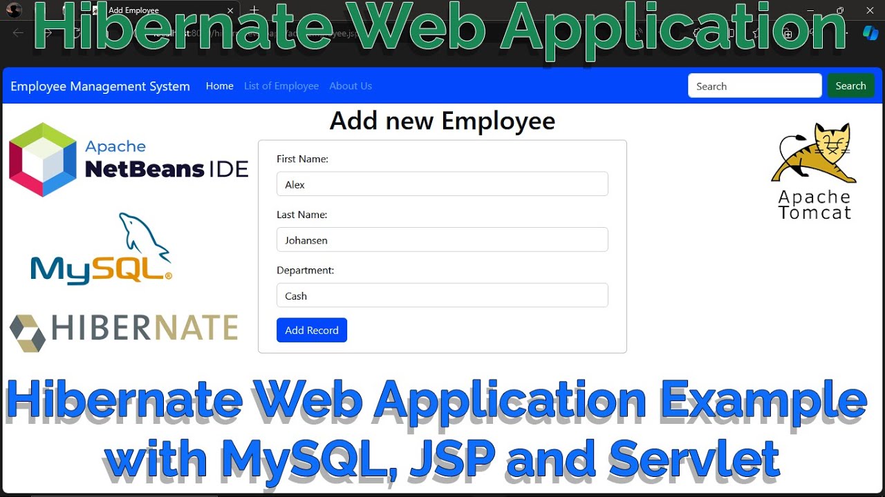 Java Prgramming Spring Web Application With Apache Tomcat Mysql Jpa Jsp Bootstrap And 4949