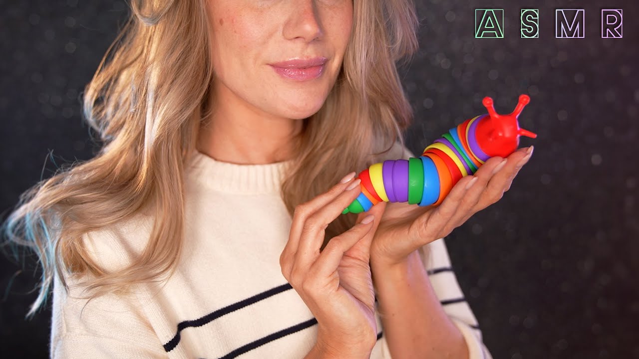 ASMR 🧸 Fidget Toys & Close up Whispering in your ears! - YouTube