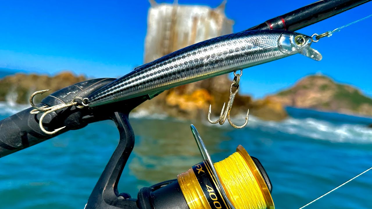 PESCA en ALTAMAR con MINNOW || JARKBAIT || MEDIA AGUA. - YouTube