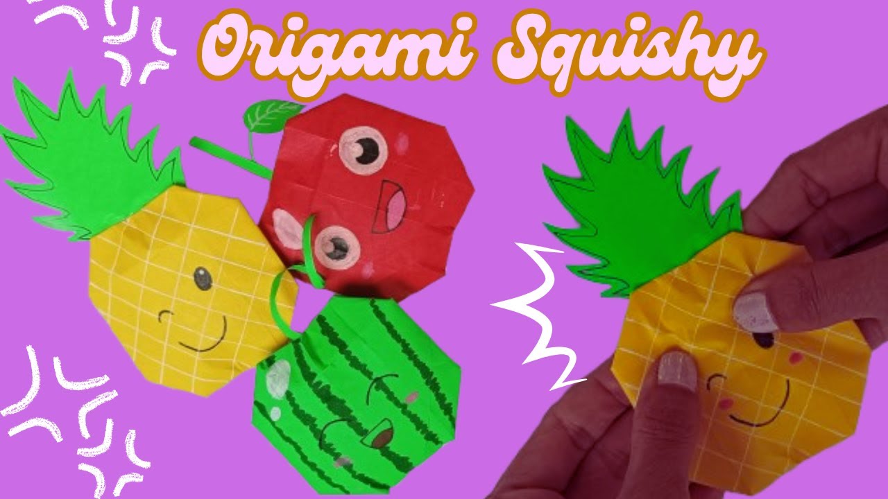 Origami Cute Fruits squishy || origami paper toy || Origami - YouTube