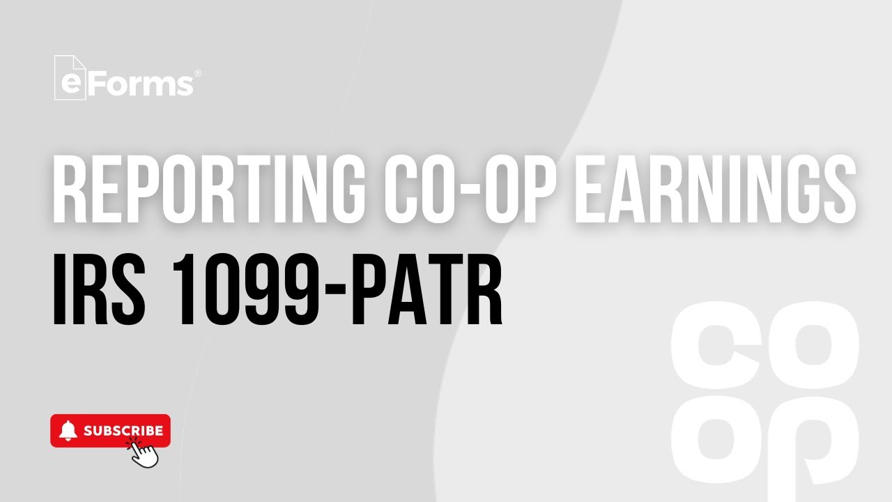 How Do I Report Co-op Earnings On My Taxes? IRS Form 1099-PATR - YouTube
