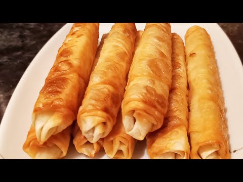 Hazir Bükme xemirden Siqara boreyi. Çox asan etli börek resepti