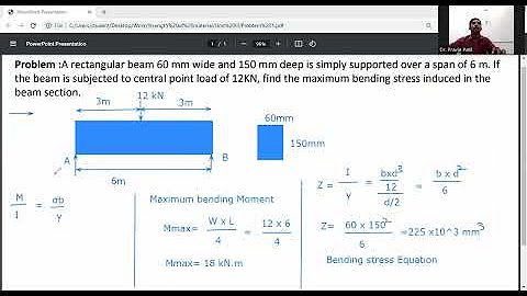 Chapter 3A: Bending stresses in Beams - YouTube
