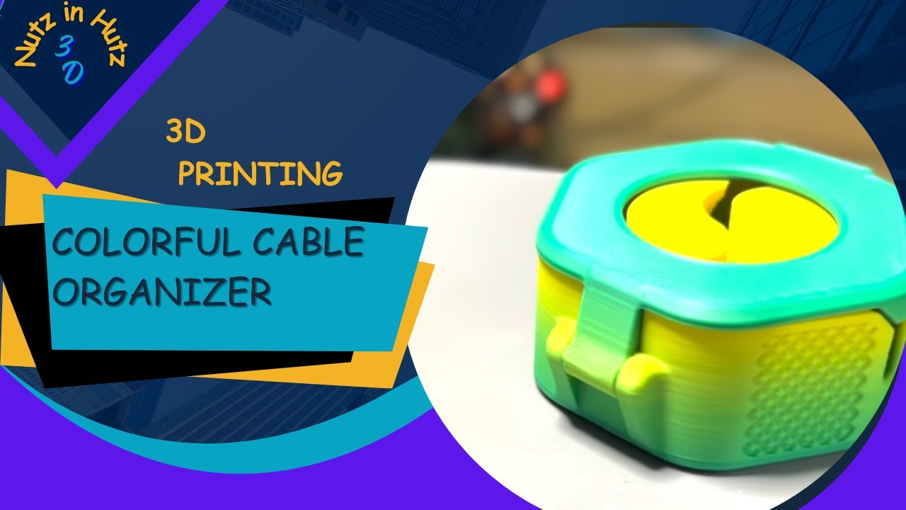 3D Printing a Colorful Cable Organizer #3dprinting - YouTube