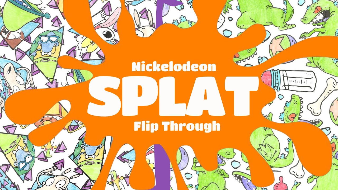 Flip Through Review: Nickelodeon The Splat Coloring The '90s - YouTube