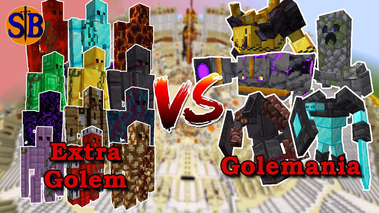 Extra Golem team vs Golemania team | Minecraft Mob battle - YouTube