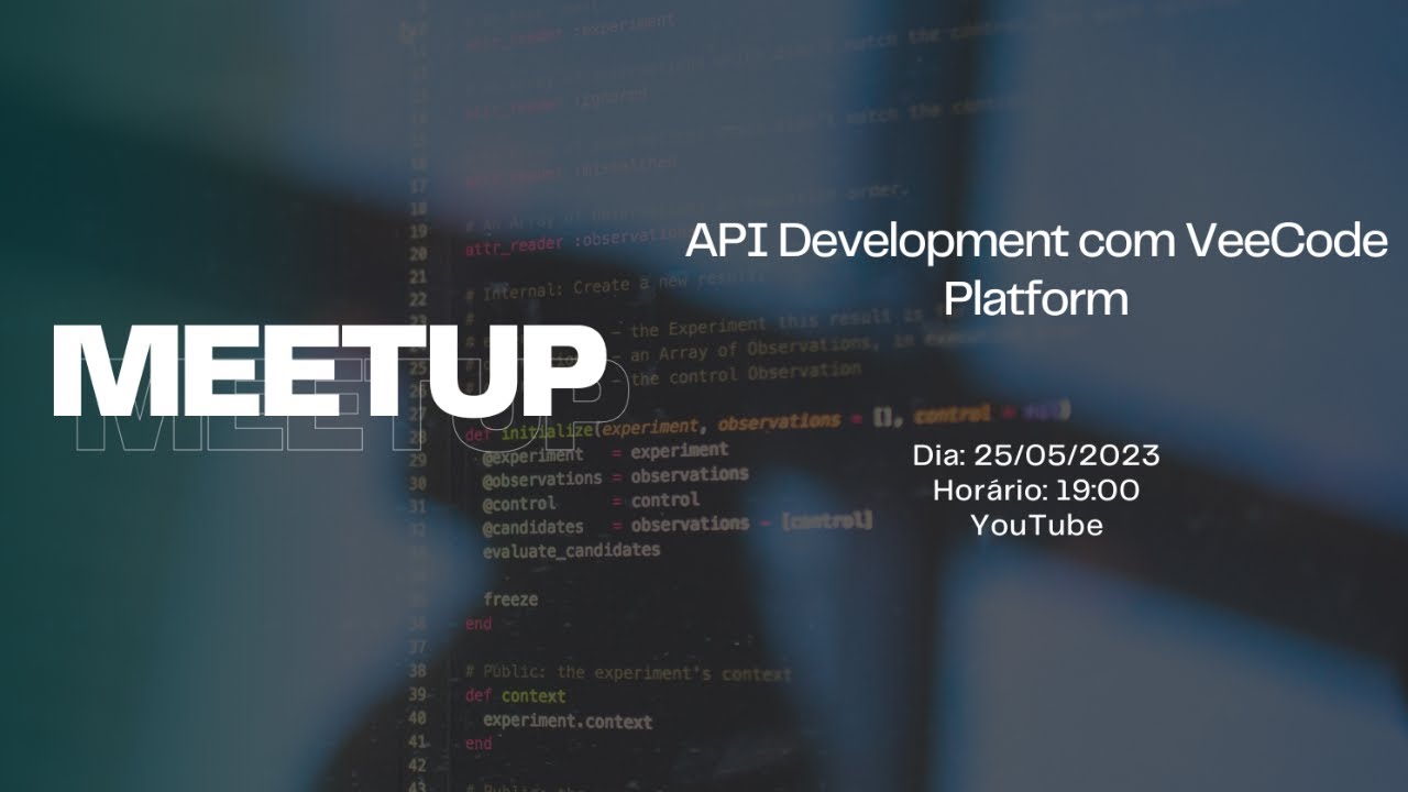 MeetUp: API Development com VeeCode Platform - YouTube