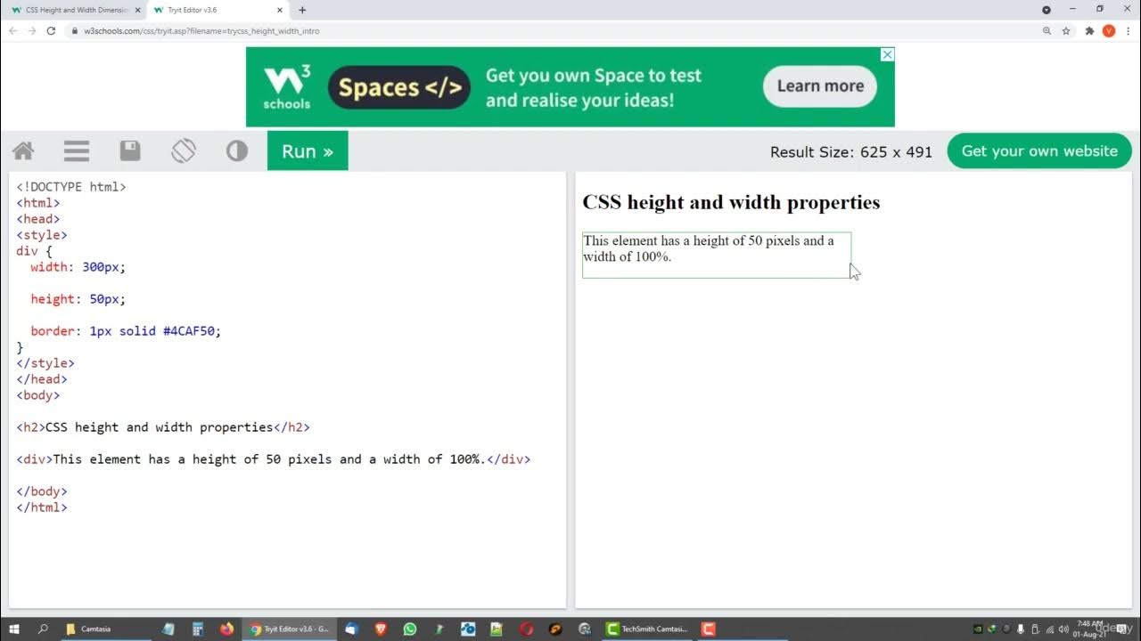CSS WIDTH AND HEIGHT - YouTube