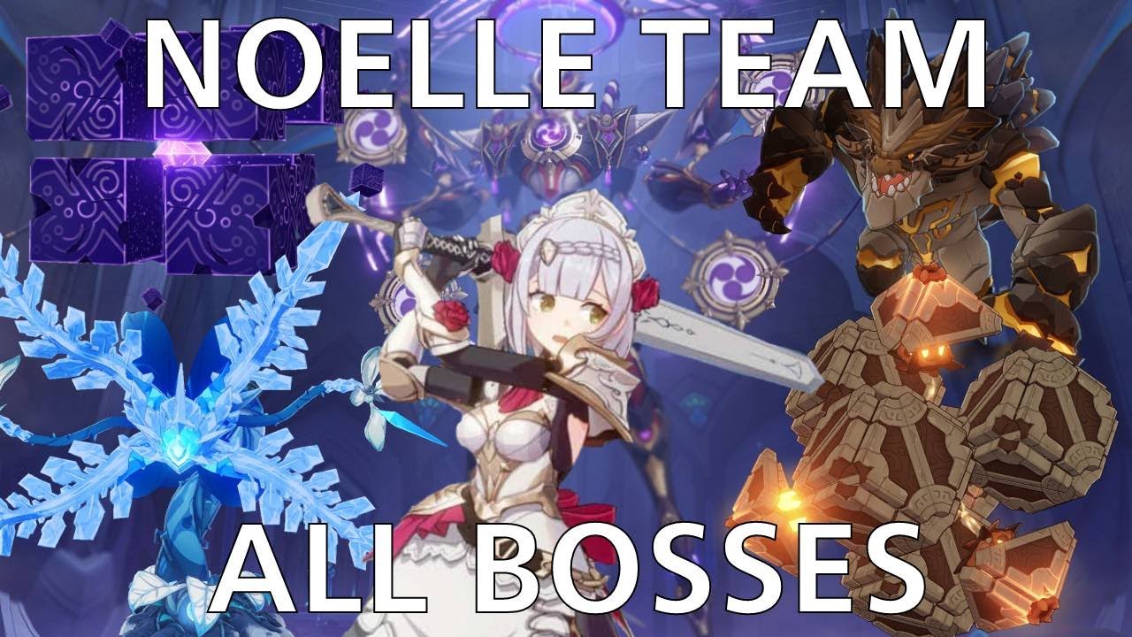 Defeating All Bosses in Genshin Impact with a Noelle Team - YouTube