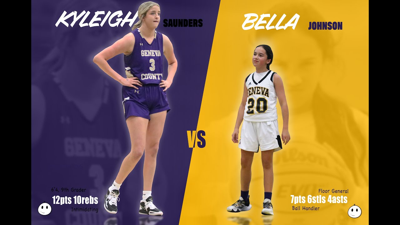 Geneva vs GCJV Girls 2022 Ft. (6'4 Freshman Kyleigh Saunders) (7th ...