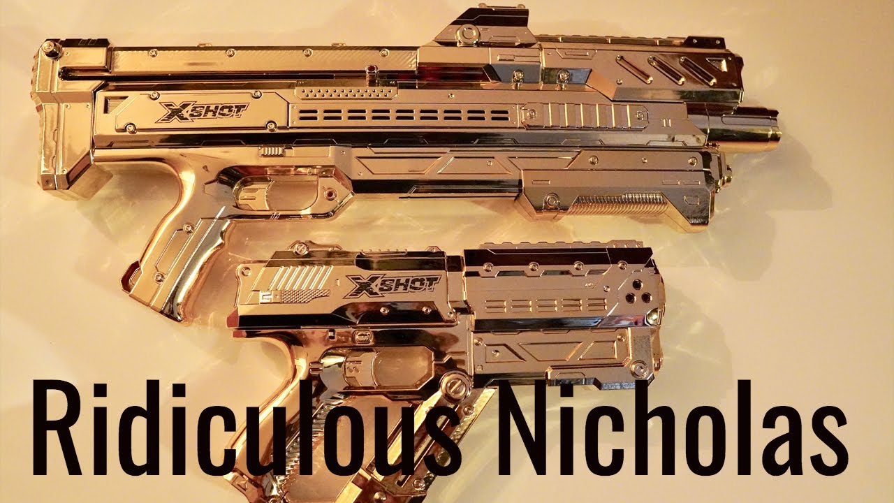 New X Shot League Gold Blasters - YouTube