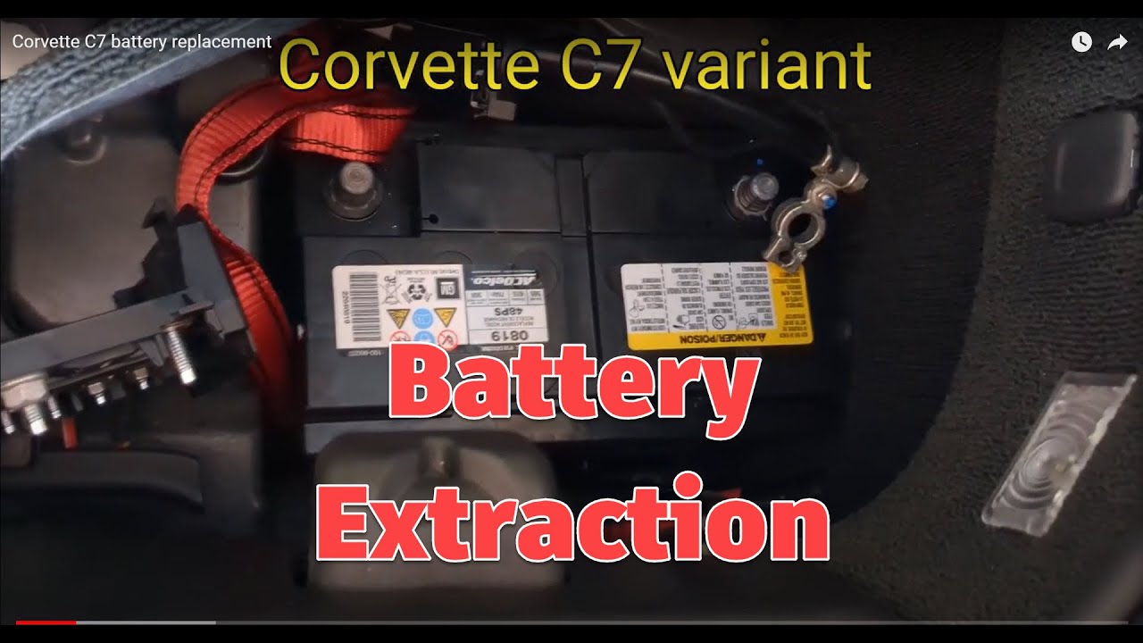Corvette battery replacement - YouTube