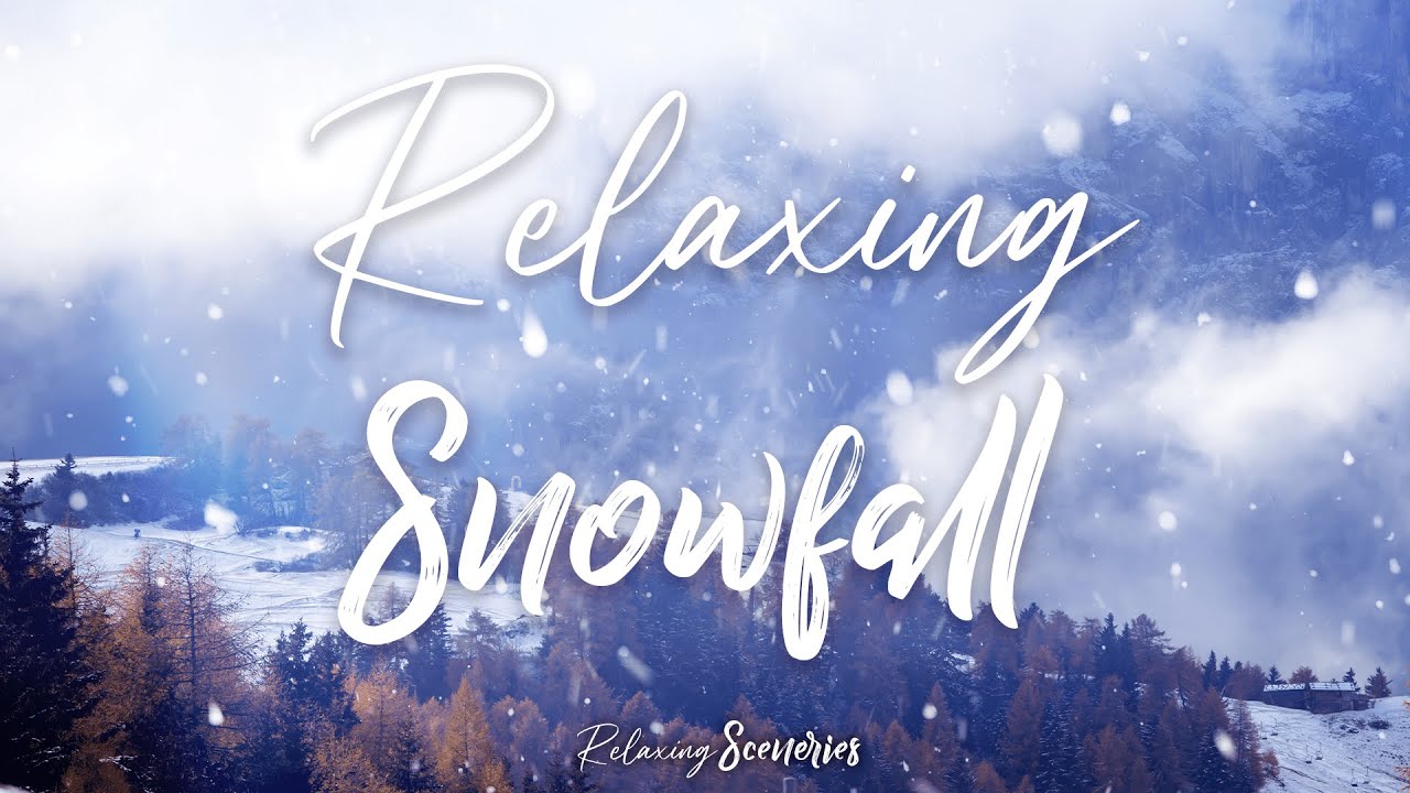 Relaxing Snowfall | Relaxing Music & Calming 4K Nature | Sleep ...