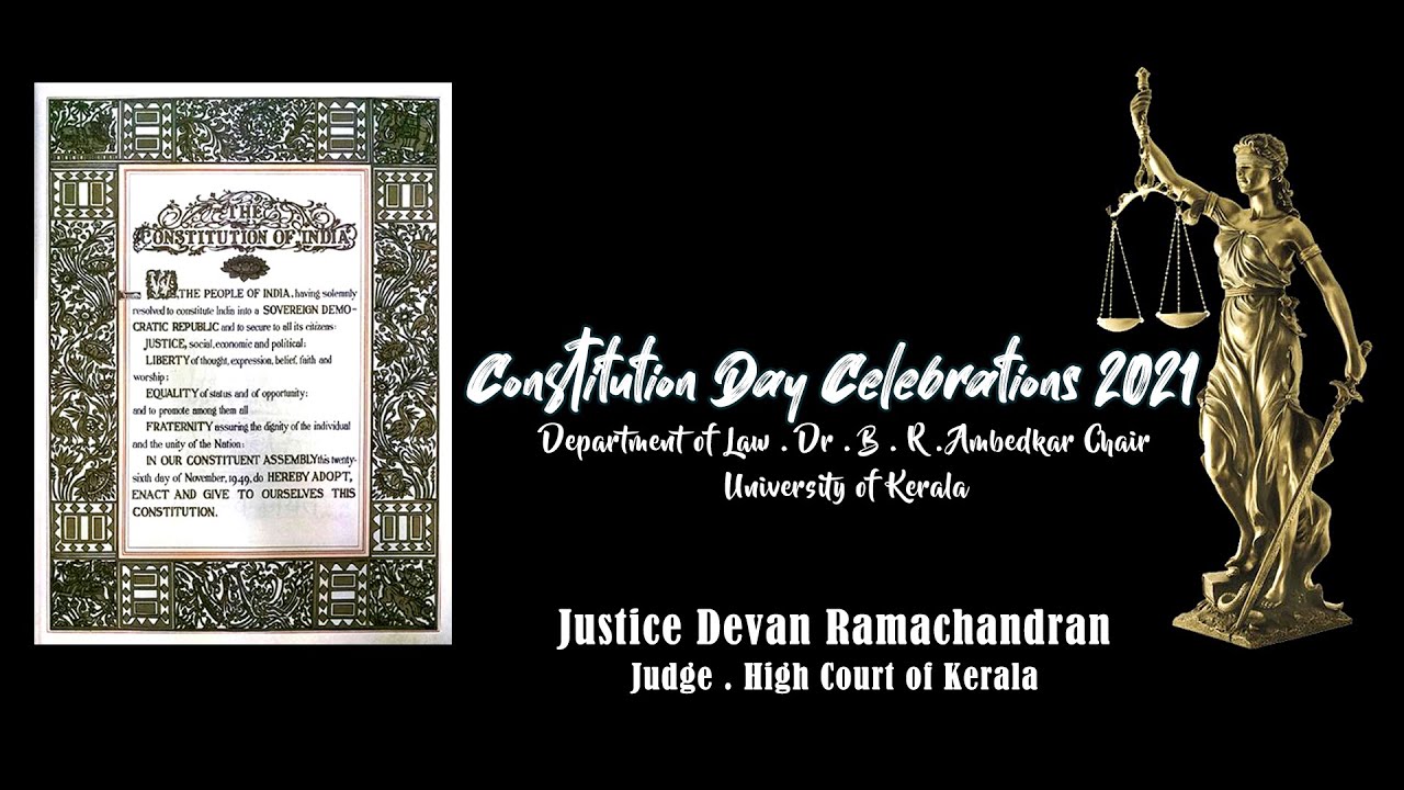 Constitution Day Celebrations 2021 | Justice Devan Ramachandran | Judge ...