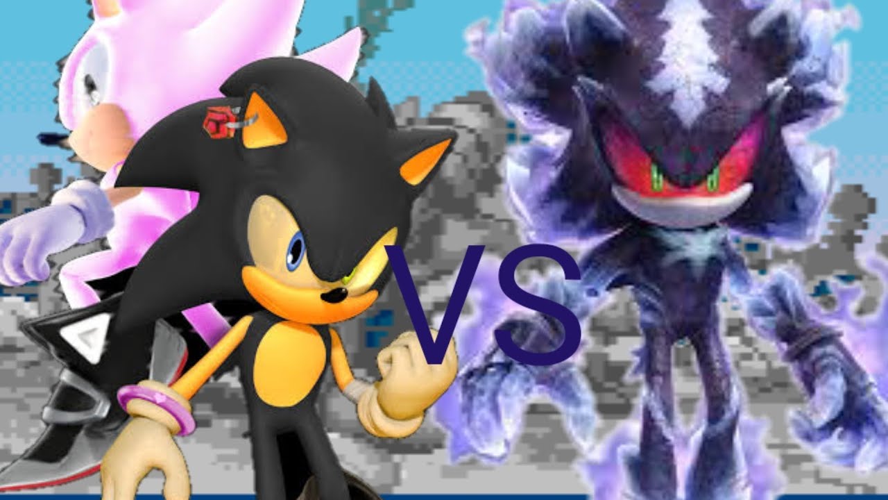 sonic black vs mephiles sprite animation battle - YouTube