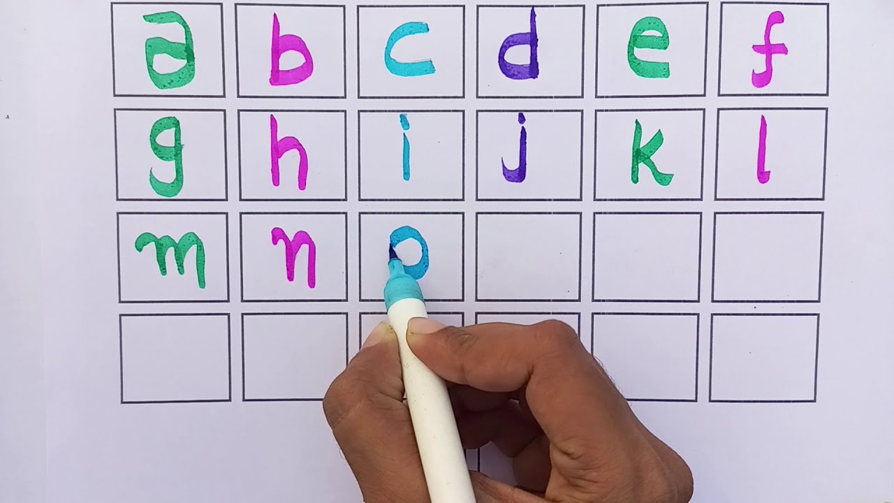 Learn how to write Alphabets a to z Alphabets abcd | Part 84 | DRR Kids ...