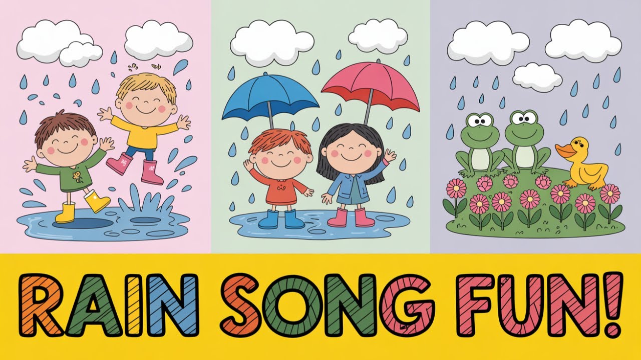 Rain Song for Kids ☔ | Fun with Puddles, Umbrellas & Raindrops! - YouTube