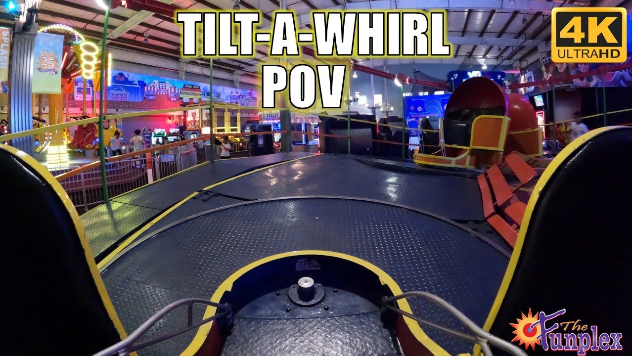 Fun-a-Whirl POV (4K 60FPS), Funplex (NJ) Indoor Flat Ride | Non ...
