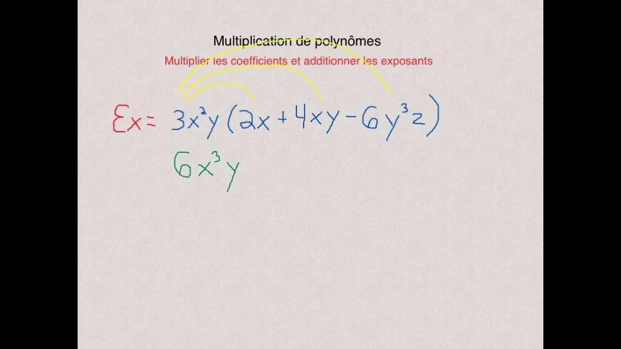 Multiplication d'un monôme avec un polynôme - YouTube