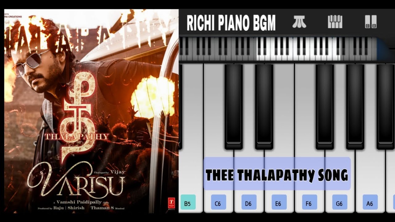 thee thalapathy song Piano notes | by @Richi_piano_bgms186|varisu|# ...