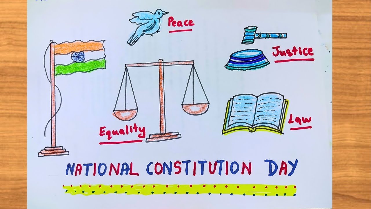 National Constitution Day Poster making / National Constitution Day ...