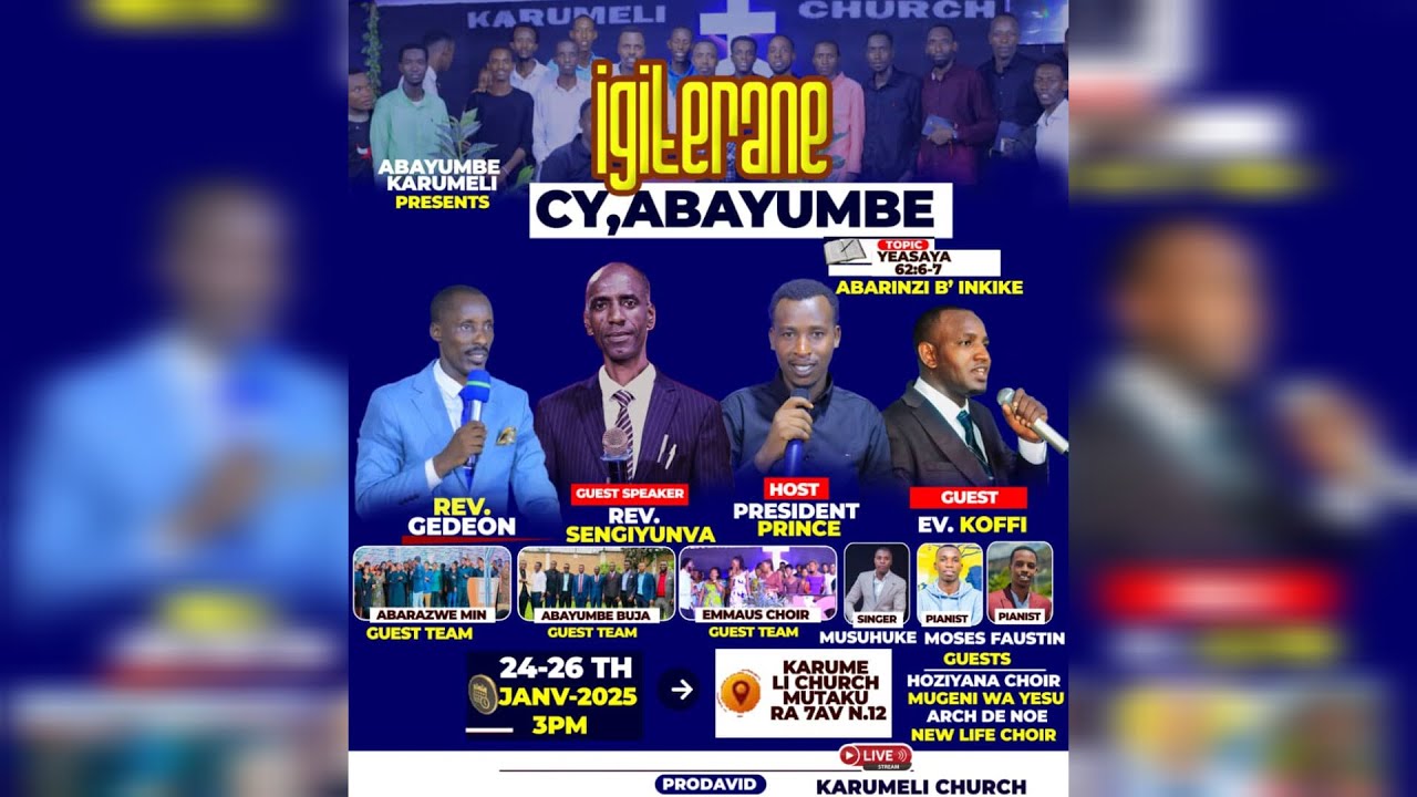 DAY1 //IGITERANE CY,ABAYUMBE// with SPEAKER REV. SENGIYUNVA 24TH-JANUARY-025 - YouTube