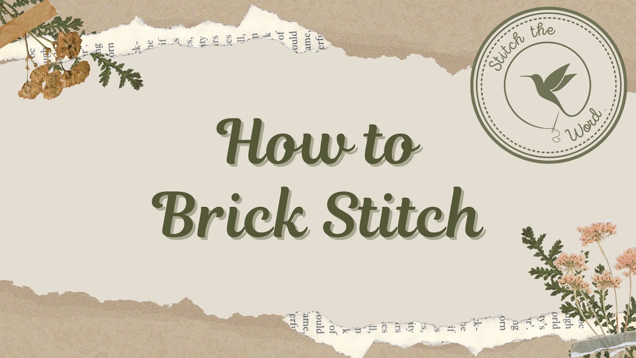 How to Brick Stitch - Building on the Back Stitch - Stitch the Word ...