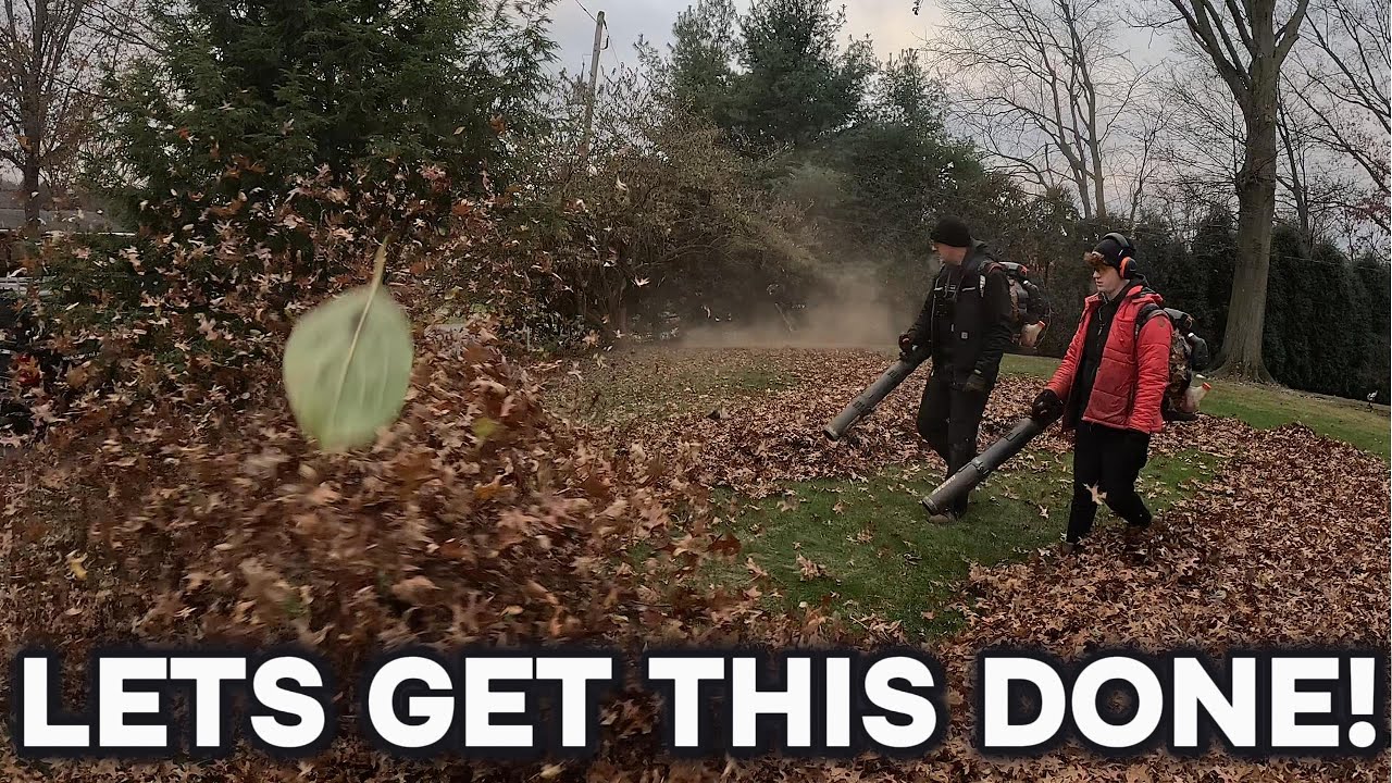Fall Cleanup Made EASY With A 3 Man Crew! - YouTube