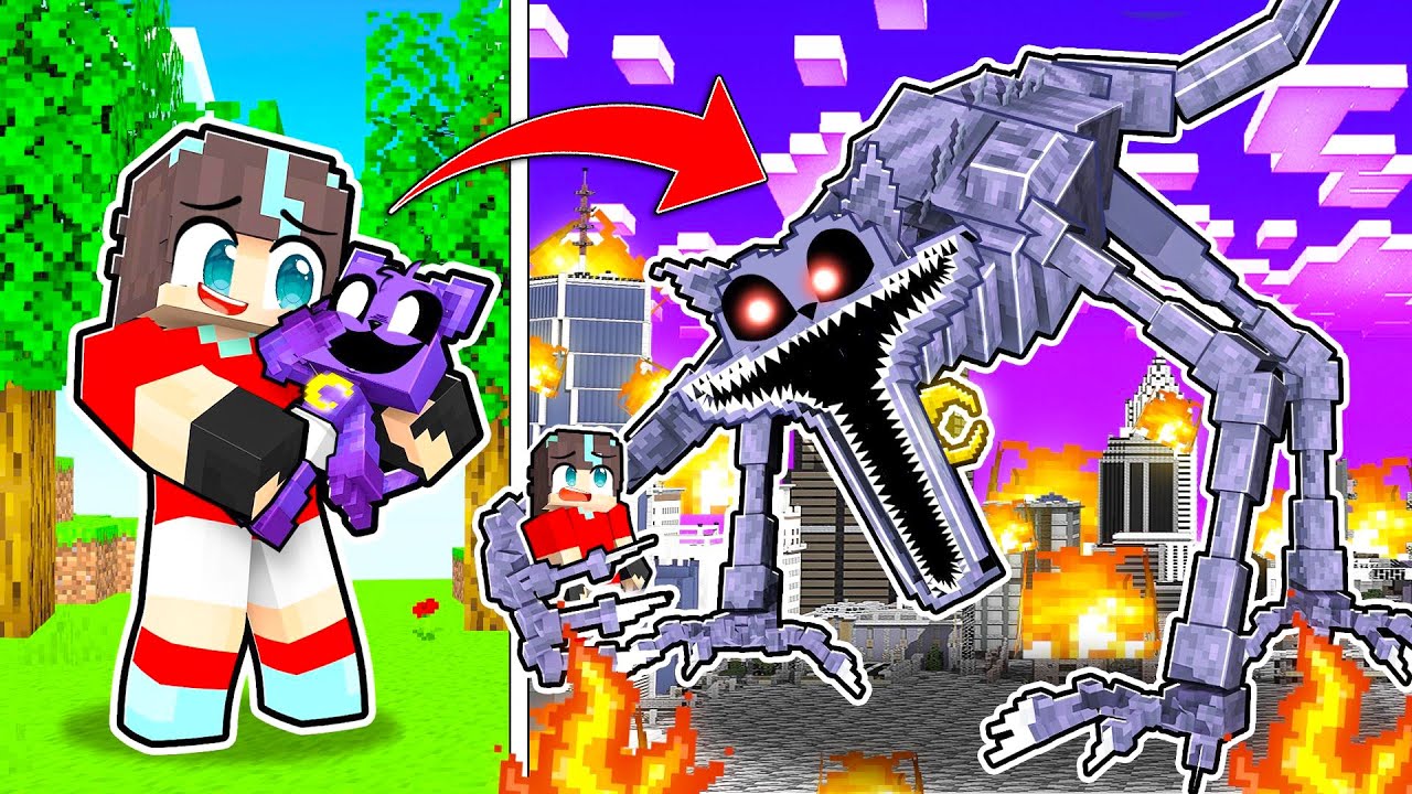 ¡Adopté un CATNAP y lo EVOLUCIONÉ en Minecraft!😨💀 - Misaki Gamer - YouTube
