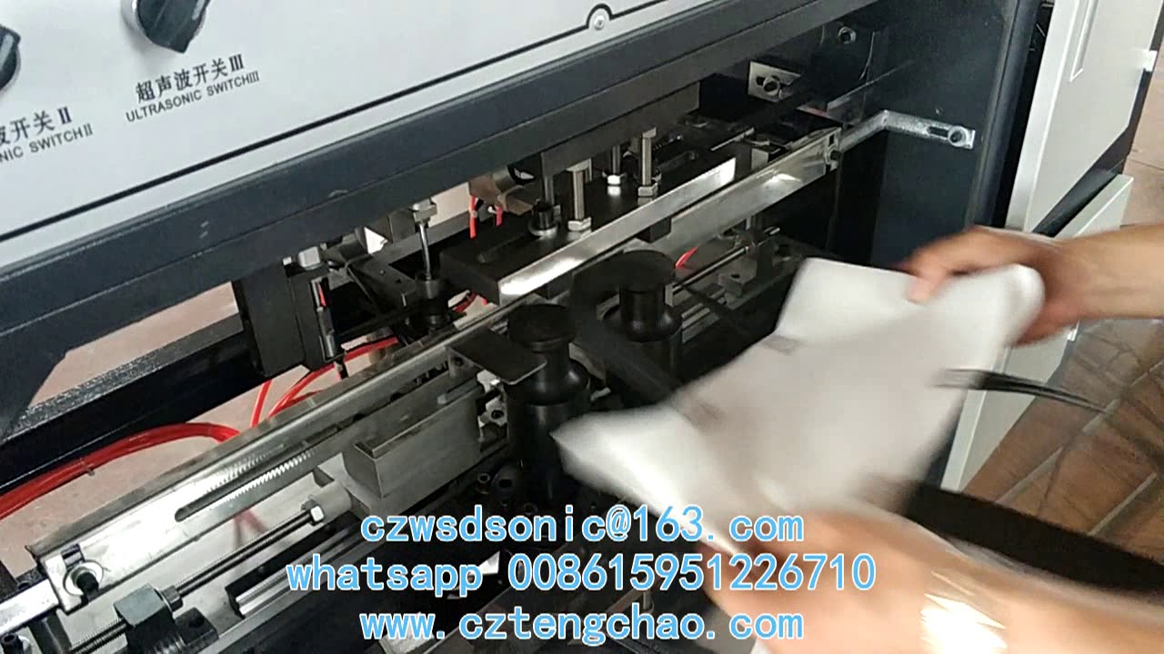 TC-700S Automatic Non Woven Bag Handle Welding Machine - YouTube