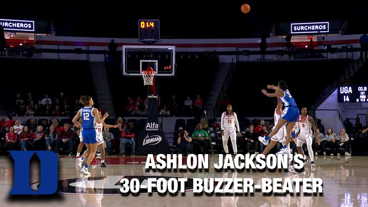 Duke's Ashlon Jackson's 30-Ft Buzzer-Beater Is Good - YouTube