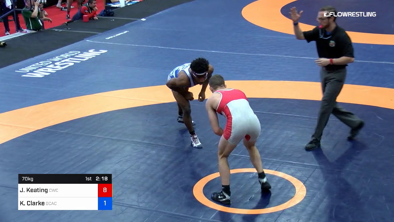 70 Kg Cons 8 1 Jake Keating Cavalier Wrestling Club Vs Kizhan Clarke DCAC - YouTube