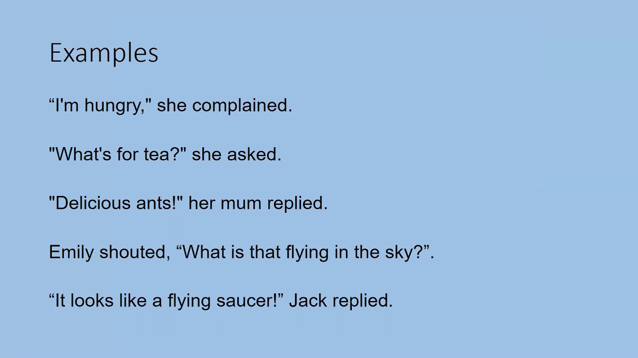 Week Six Year 3 Using Inverted Commas Miss Mills - YouTube