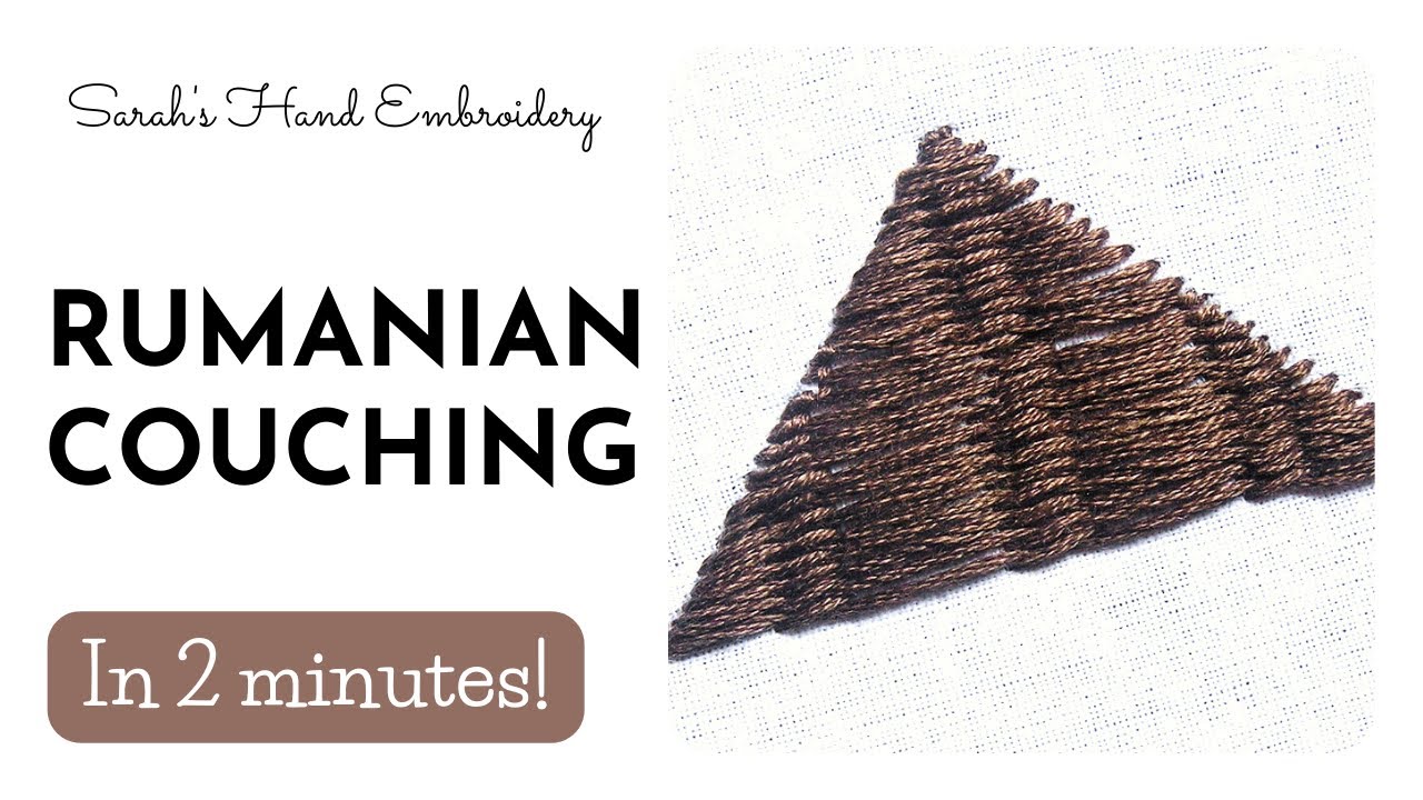 How to do Rumanian Couching - YouTube