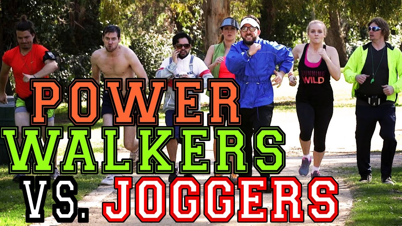 Power Walkers Vs. Joggers - YouTube
