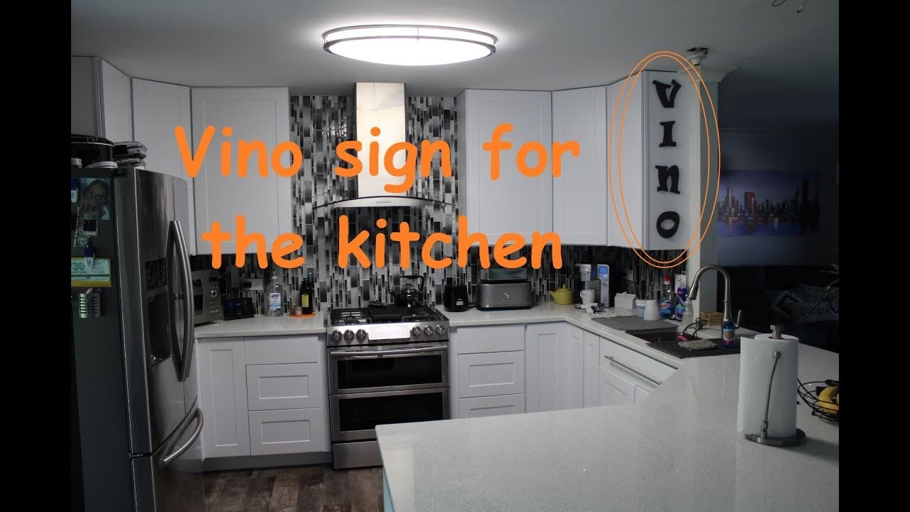 Making Wine Sign for the Kitchen - YouTube