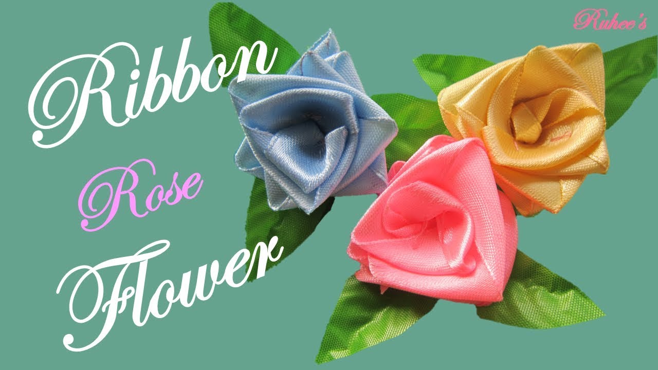 HM Make handy rose with easy steps ||How to make fabric rose flower ...