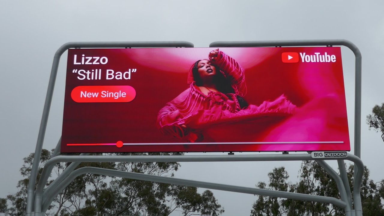 Lizzo Still Bad New Single YouTube Billboard Sunset Blvd Los Angeles ...