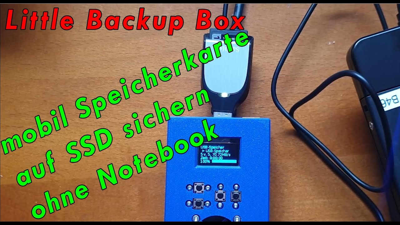 Little Backup Box - mobil Speicherkarte ohne Notebook sichern - YouTube