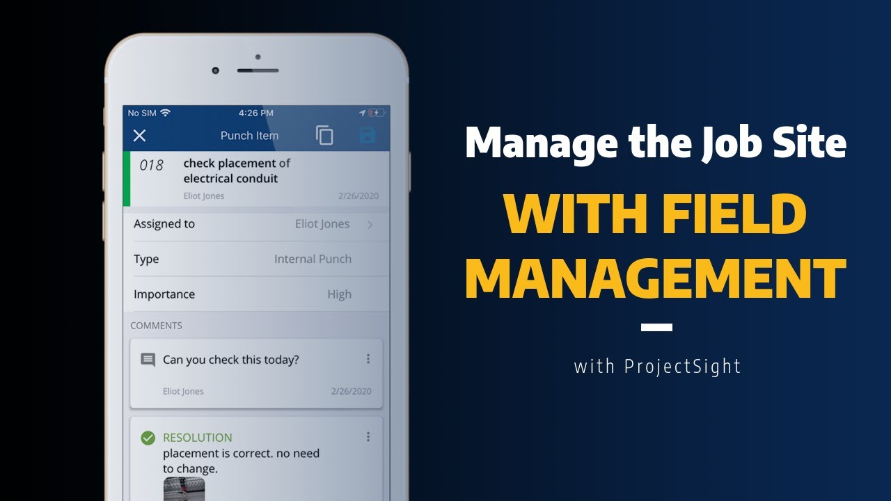 Manage the Field in Real-Time with ProjectSight - YouTube
