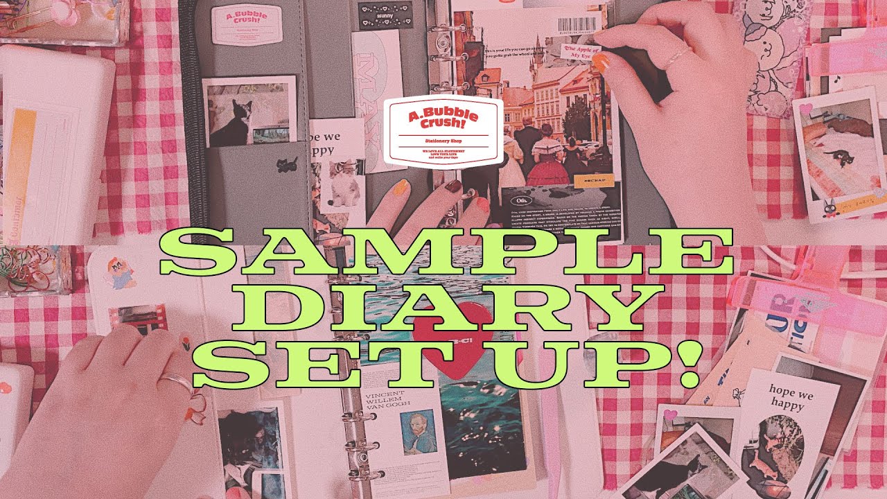 Ab C Vlog Ep02 어버블크러쉬 샘플다이어리 셋업하기 두번째 다꾸 어버크 다이어리꾸미기 다이어리셋업 Diarysetup Youtube