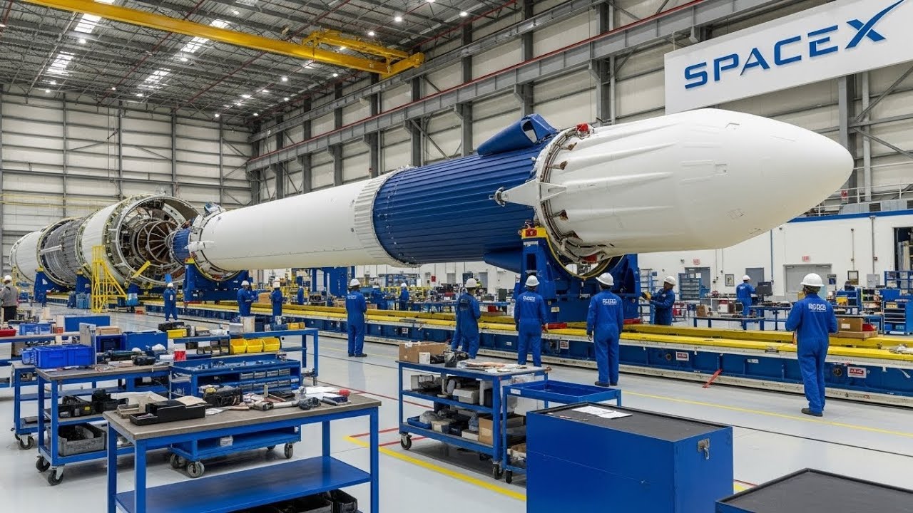 Inside a SpaceX rocket manufacturing facility - YouTube