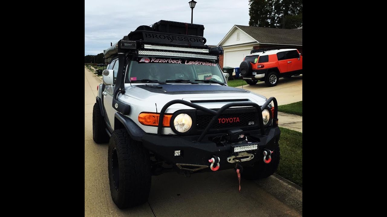 Lensun 80W Black Flexible Solar Panel on Toyota FJ Cruiser Hood - YouTube