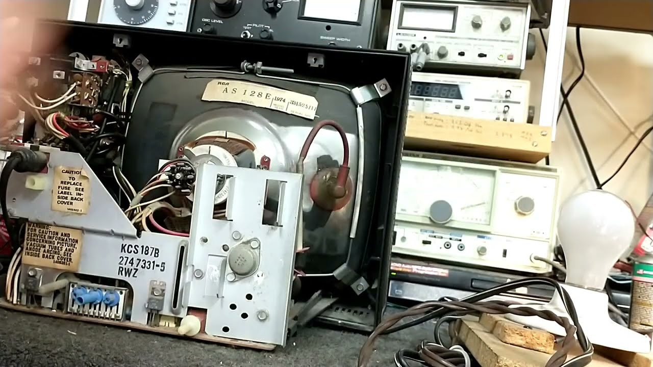 Servicing a 1974 RCA AS128e 12" black and white solid-state television ...