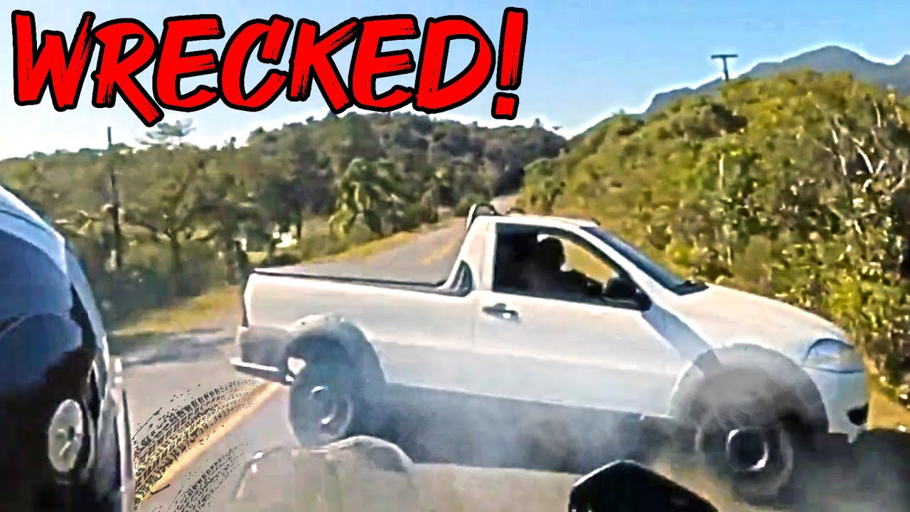 Truck Driver WRECKED In Front Of Biker - ROAD RAGE & Motorcycle Mishaps ...