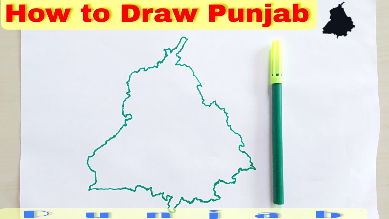 How to Draw Punjab Map // Easy Tricks to Draw Map // #punjab - YouTube