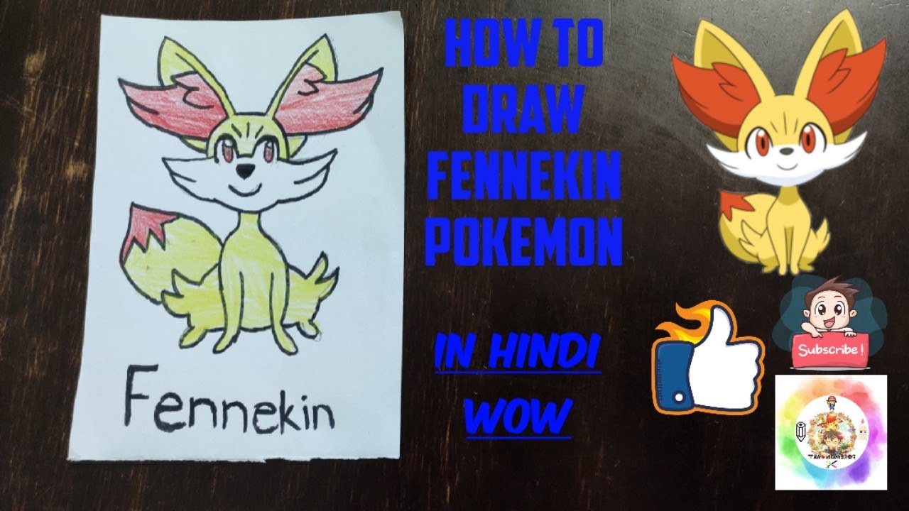 How to Draw Fennekin Pokemon Kalos region - YouTube